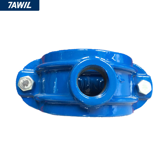 Ductile Cast Iron Metal Hot Tapping Saddle Clamp for PVC HDPE Pipe ...